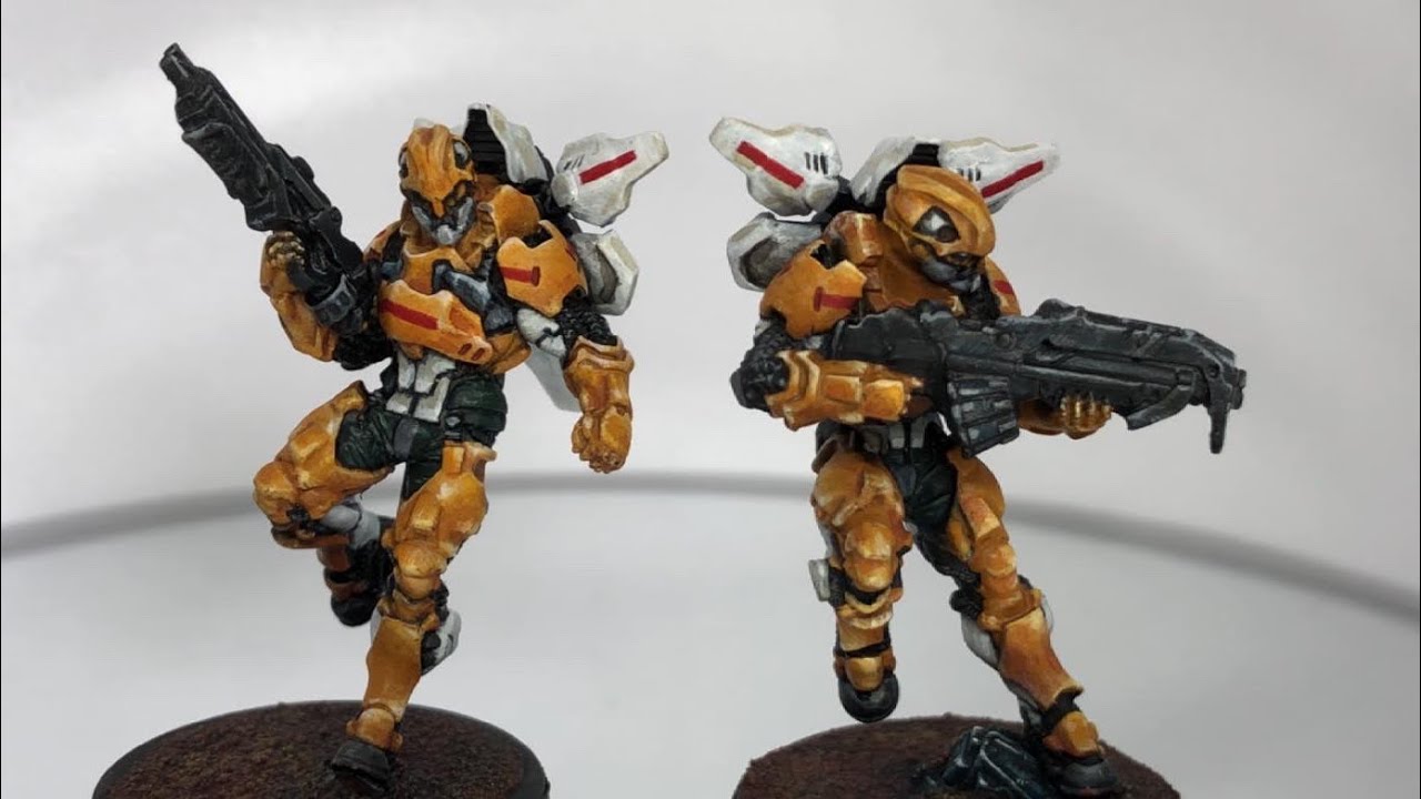 Corvus belli infinity tiger soldiers war gaming miniatures - YouTube