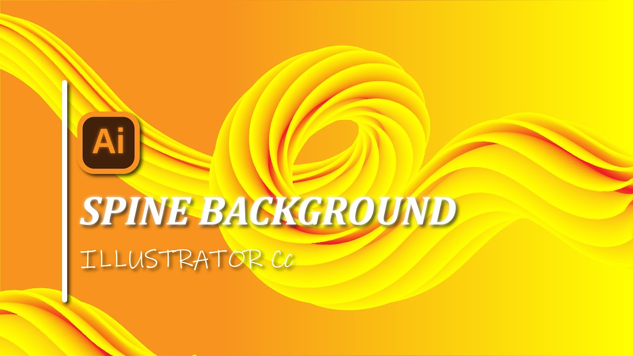 HOW TO DRAW (COLOURFUL SPINE) IN ILLUSTRATOR Cc || BACKGROUND DESIGN ...