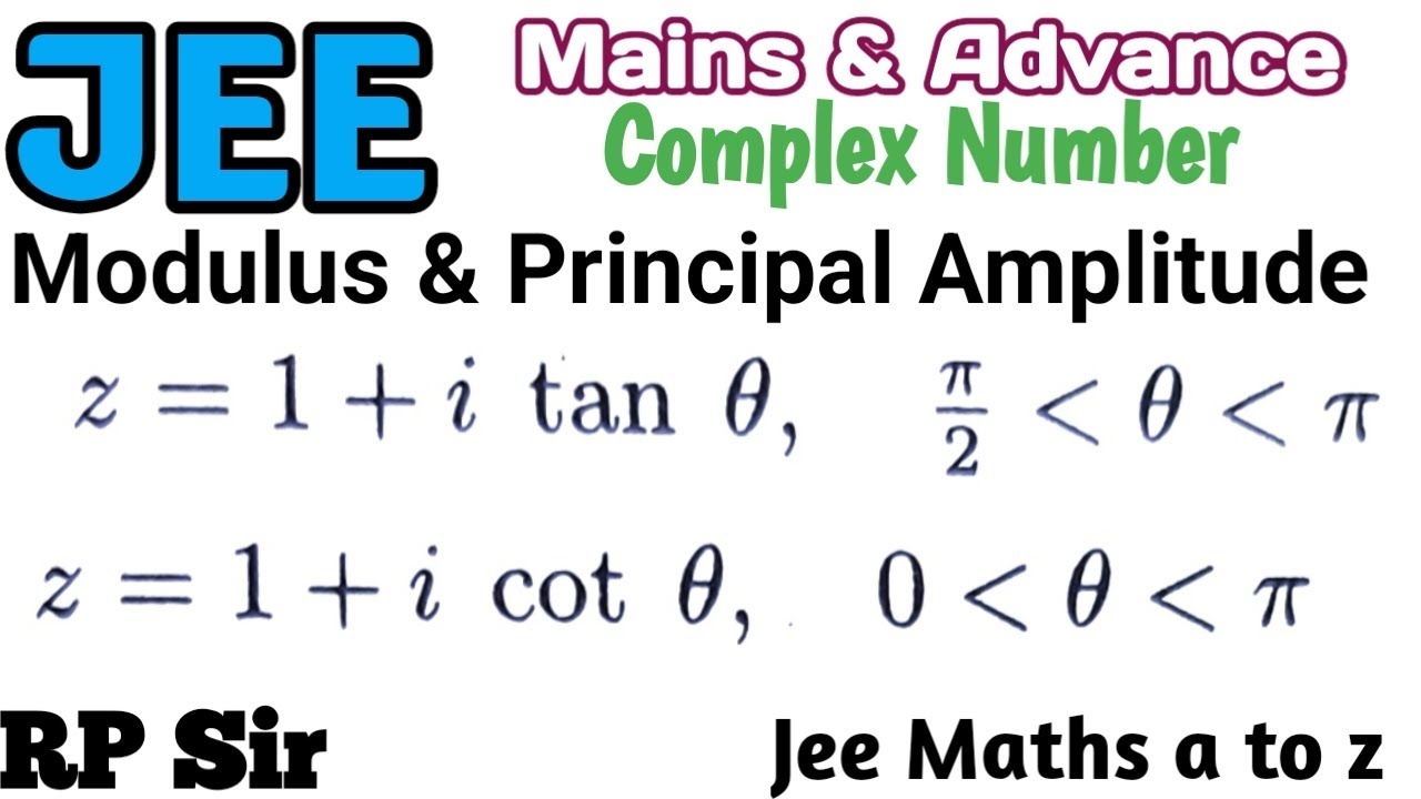 Find the modulus and Principal Amplitude of complex number z=1+i tan ...