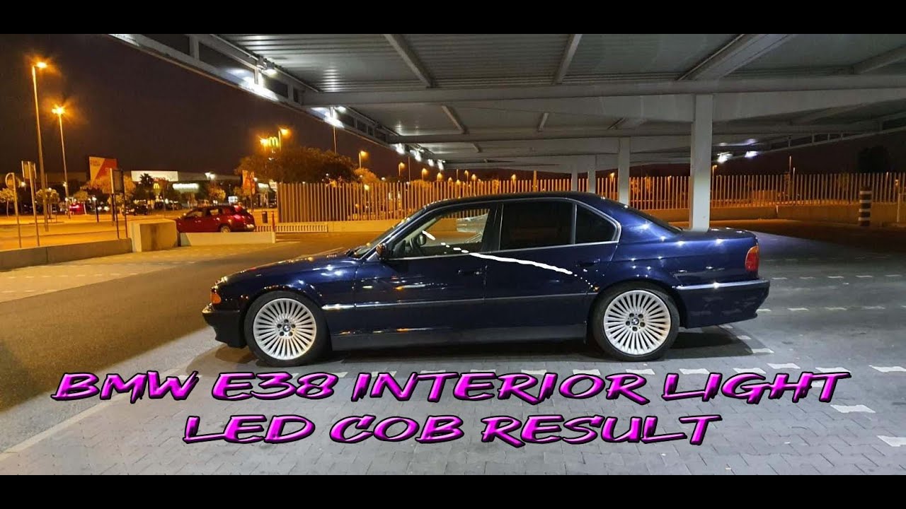 Bmw e38 interior light (LED COB) - YouTube
