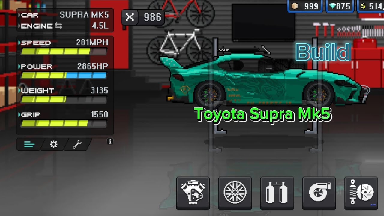 Toyota Supra Mk5 Build | Pixel Car Racer | THE PIXEL GAMING 2 - YouTube