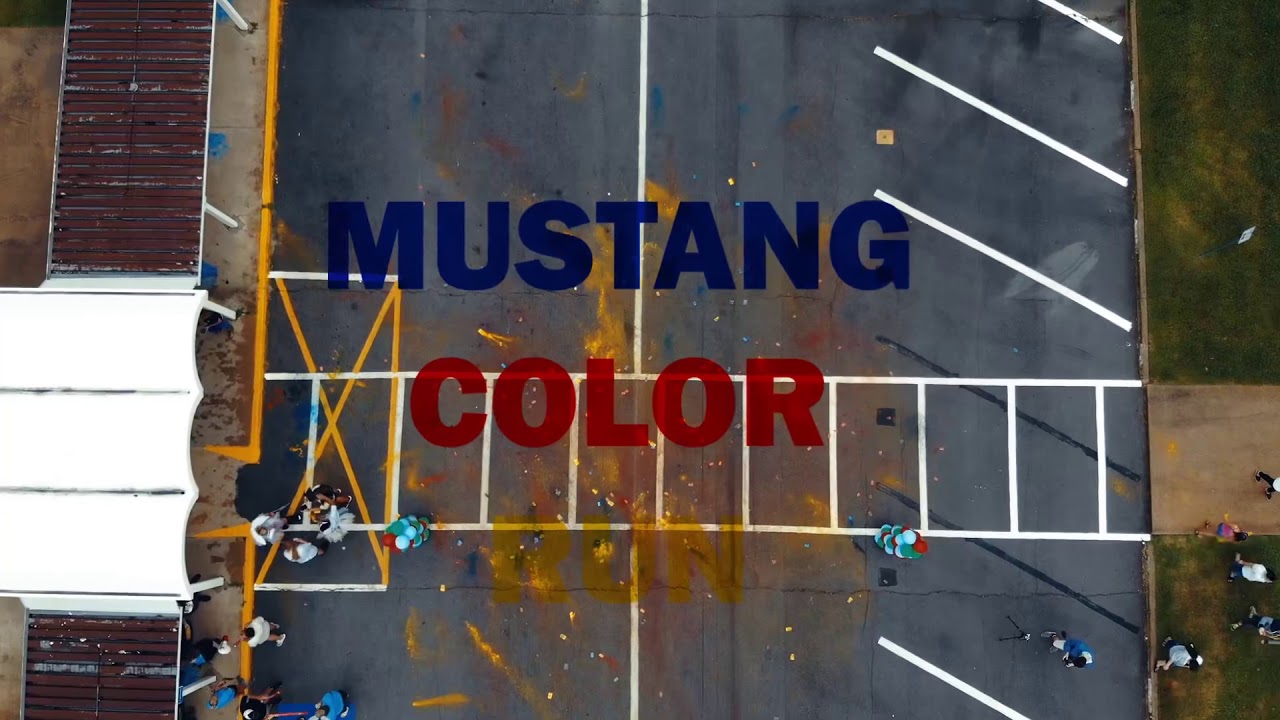 Mustang Color Run - Madison Middle School. Bartlesville Oklahoma - YouTube