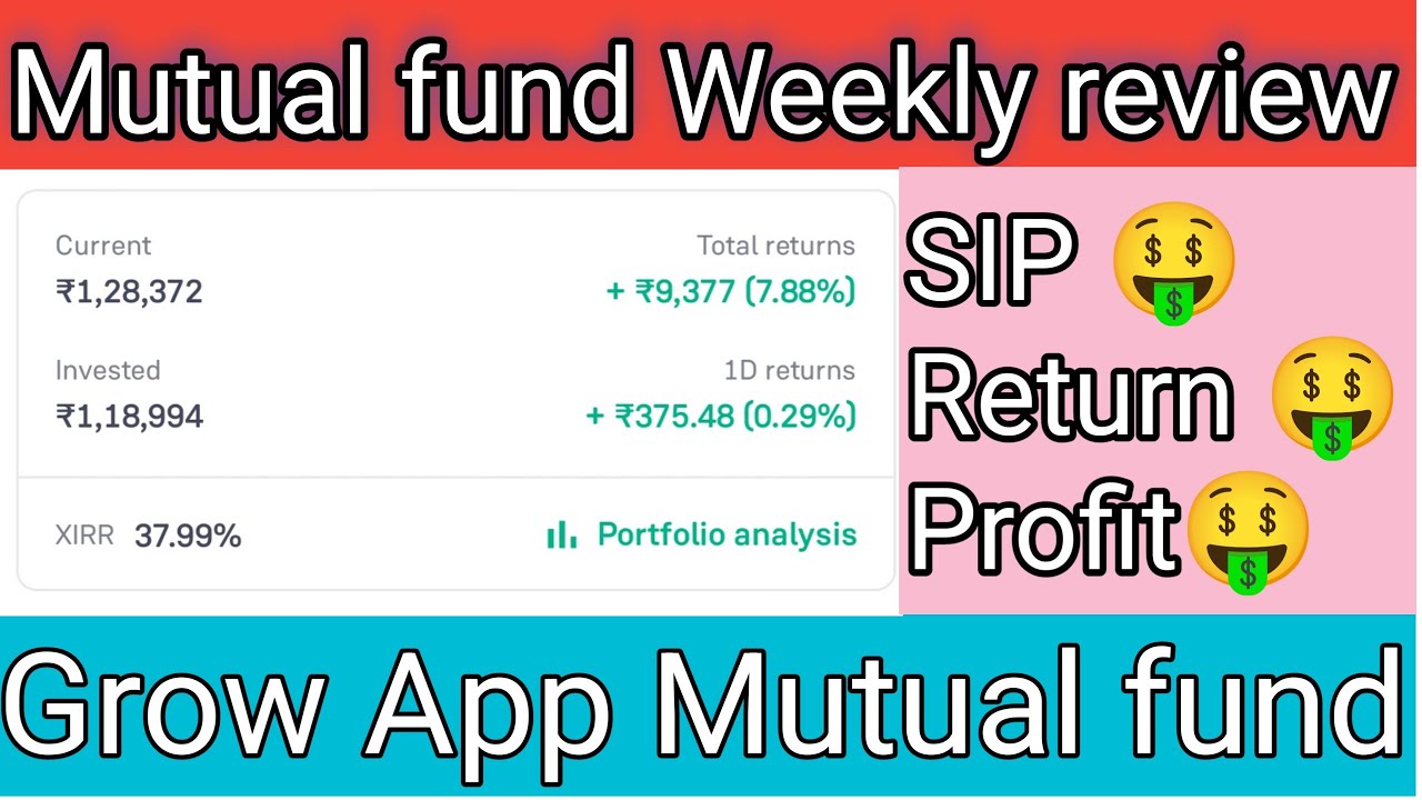 Mutual fund weekly review Mutual fund SIP profit 2024 #investment 📈 # ...