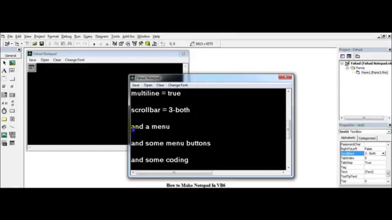 How To Make a Notepad In VB6 - YouTube