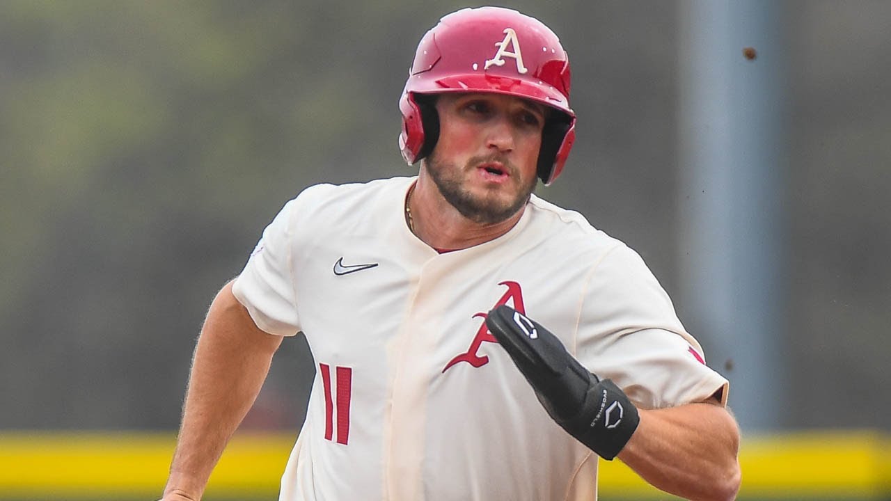 Hogs' Jared Wegner, Ben Bybee, Zack Morris after sweeping UNLV - YouTube