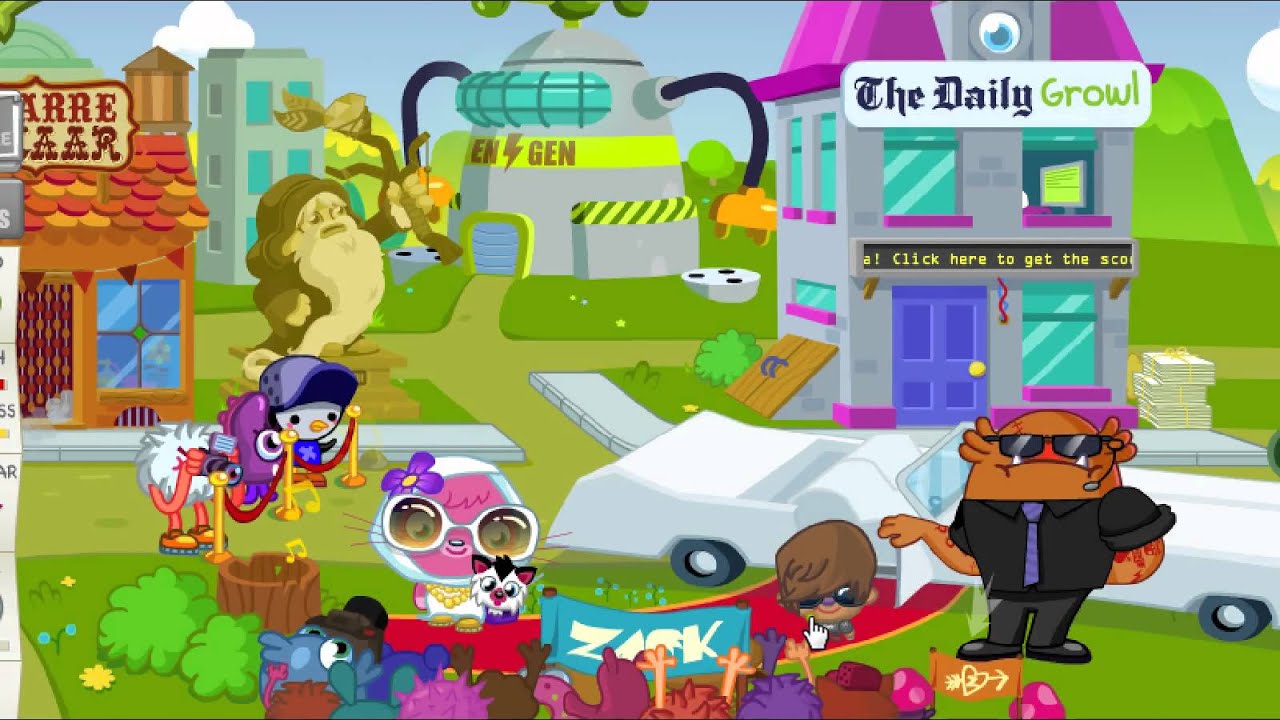 Moshi Monsters Zack Binspin on Main Street! - YouTube