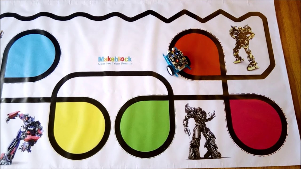 mBot line follower demo (1) fancy map - YouTube