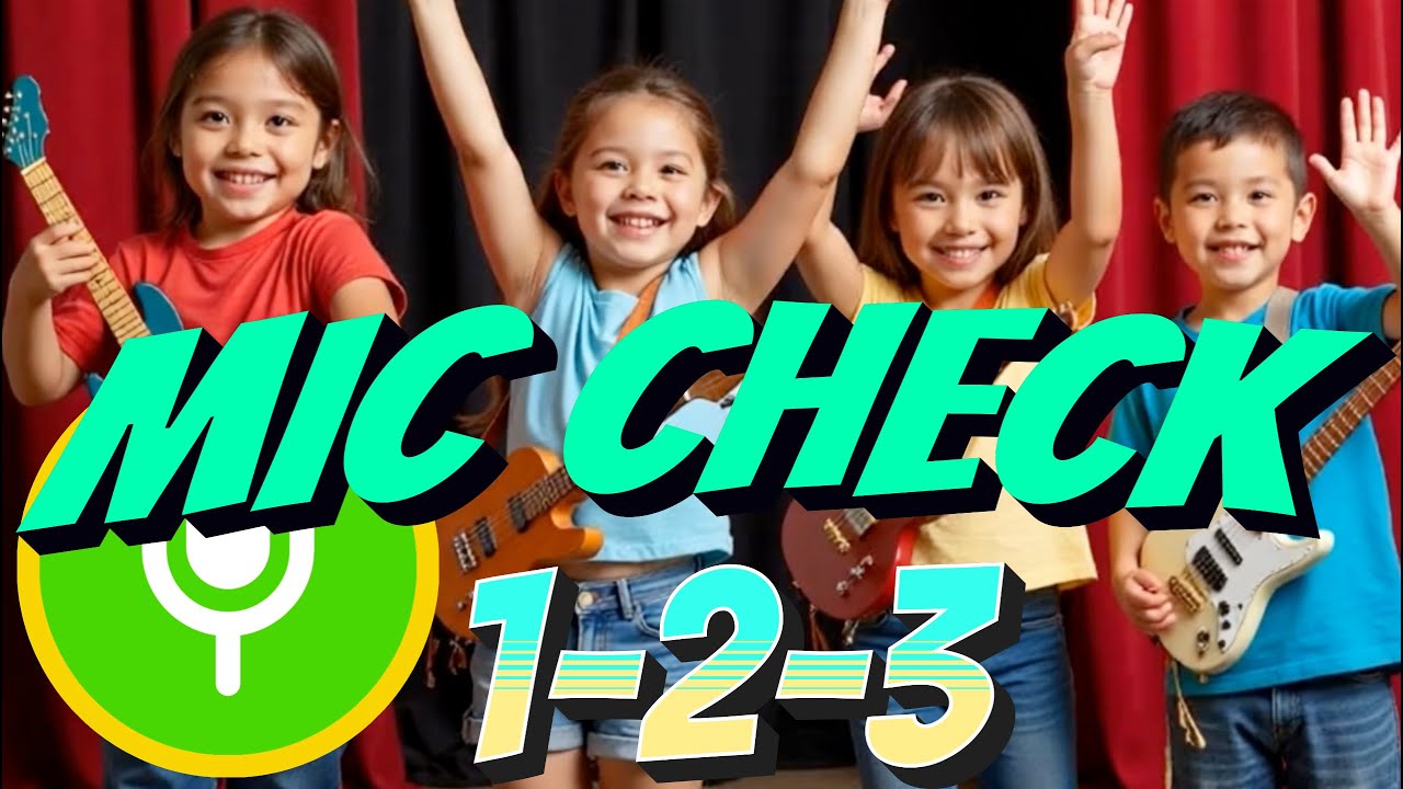 Mic Check, 1-2-3, Kids Rhymes in English, Nursery Rhymes, Kids music ...