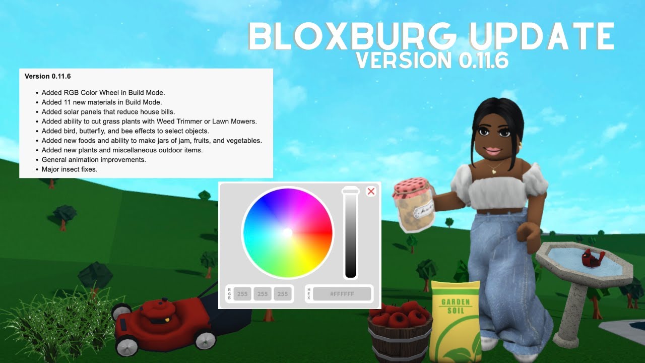 New Bloxburg Update🐦🪴|New Garden Decor, Color Wheel, Birds & More ...