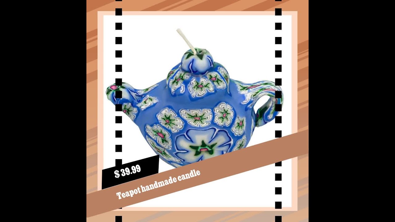 Teapot handmade candle - YouTube