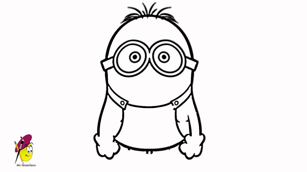 Smiling Minion - despicable me - how to draw the Minion from the ...
