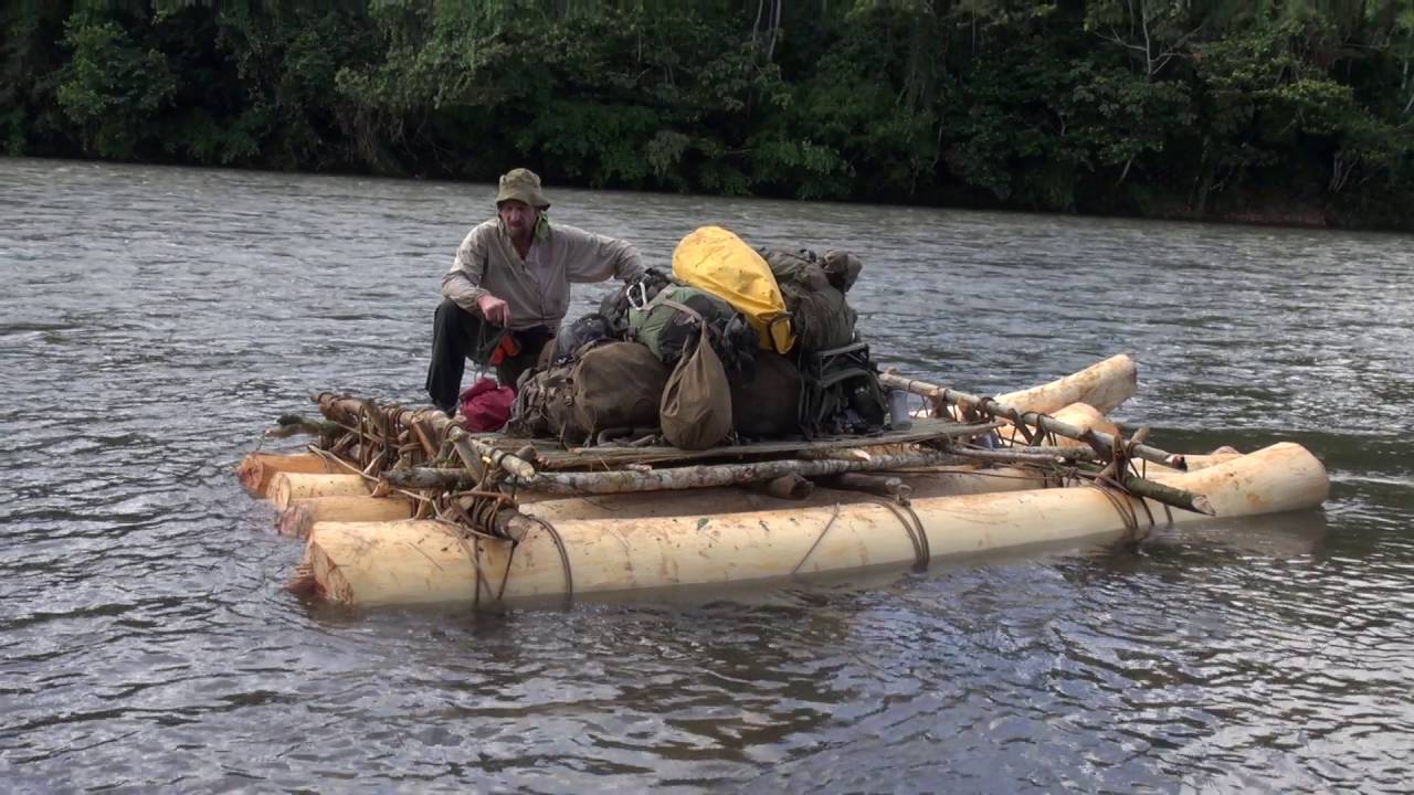 Building a raft made from balsa trees - YouTube