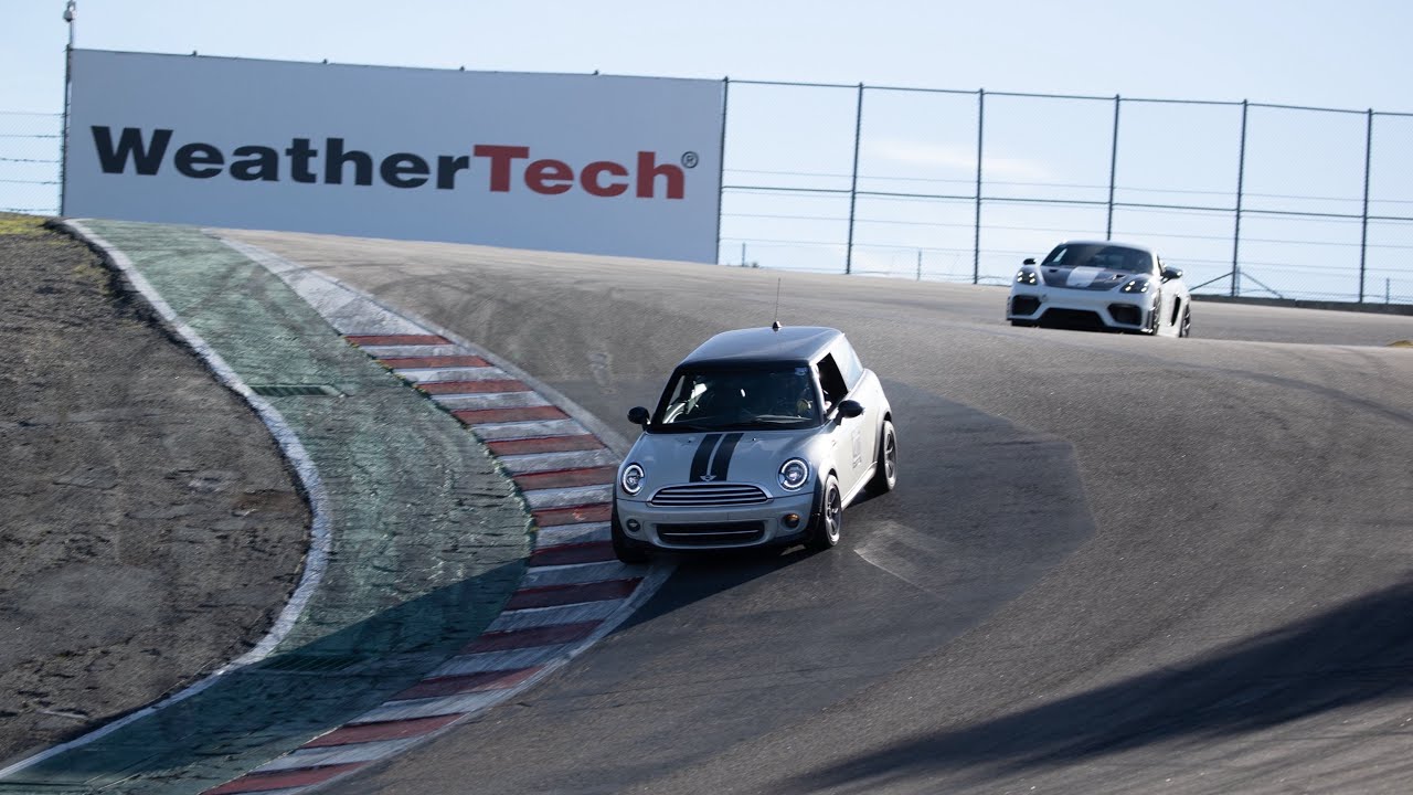 Laguna Seca Track day with the new Base R56 MINI Cooper - YouTube