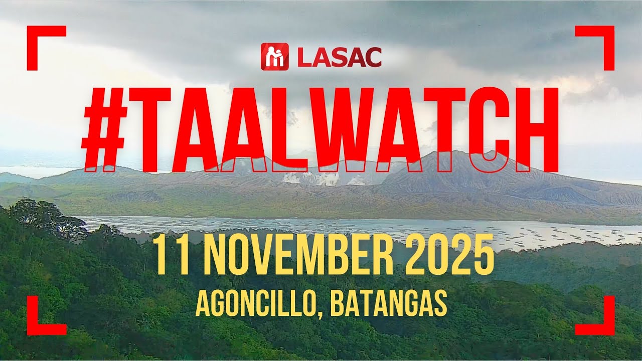 🔴 TAAL VOLCANO LIVE | 11 NOVEMBER 2025 | Alert Level 1 - YouTube