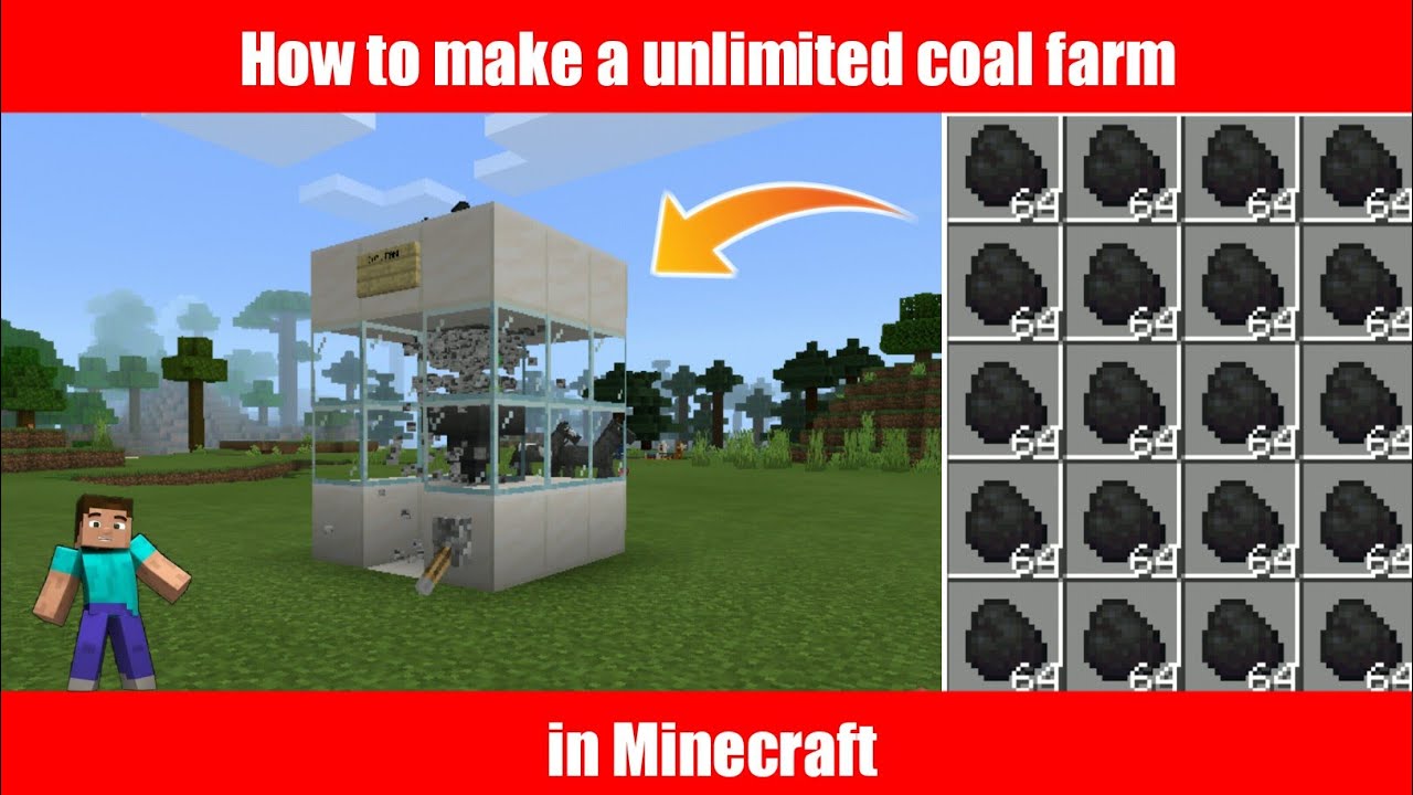 how to make unlimited🔥 coal farm in minecraft.🔥 - YouTube