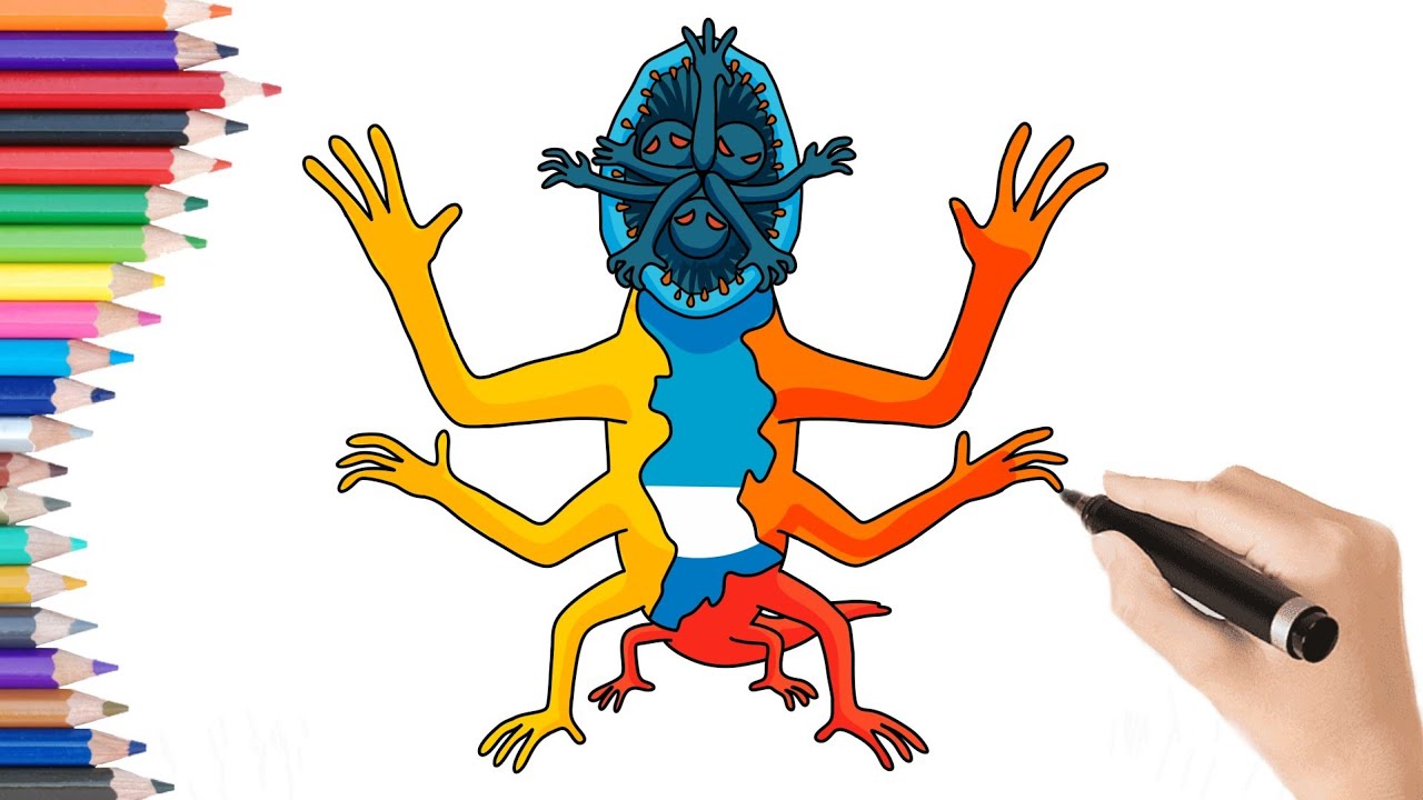 How to DRAW DOEY MONSTER FORM ( Doey The Doughman ) - Poppy Playtime ...