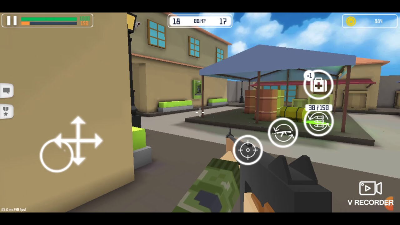 BLOCK GUN Multiplayer Shooting game ( tutorial gameplay) Android - iOS ...