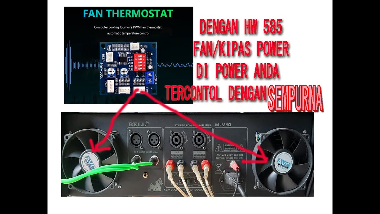 alat terbaru untuk kipas pada power amplifier - YouTube