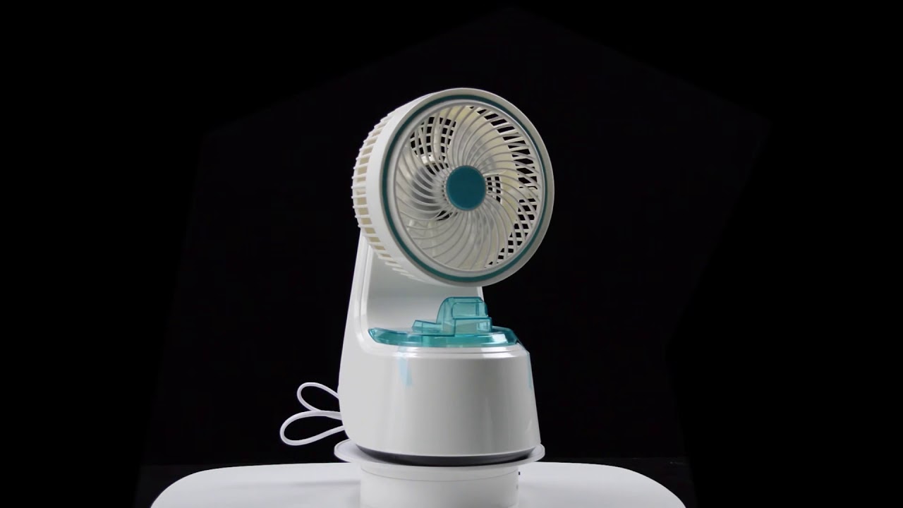 Table fan with air humidifier - YouTube