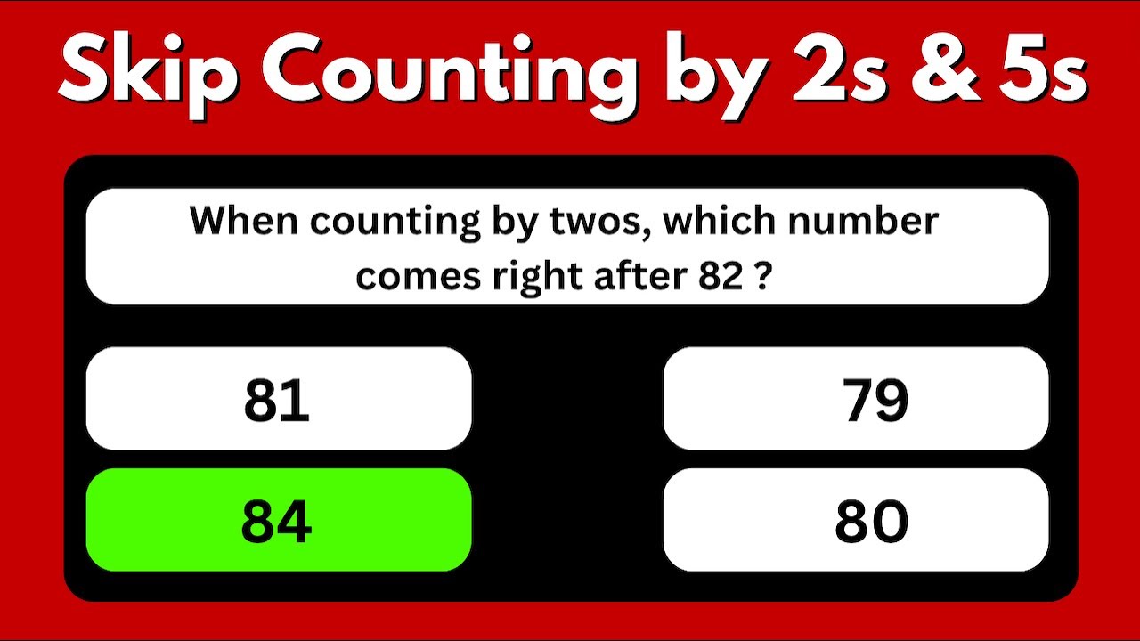 Skip counting by 2s and 5s - YouTube