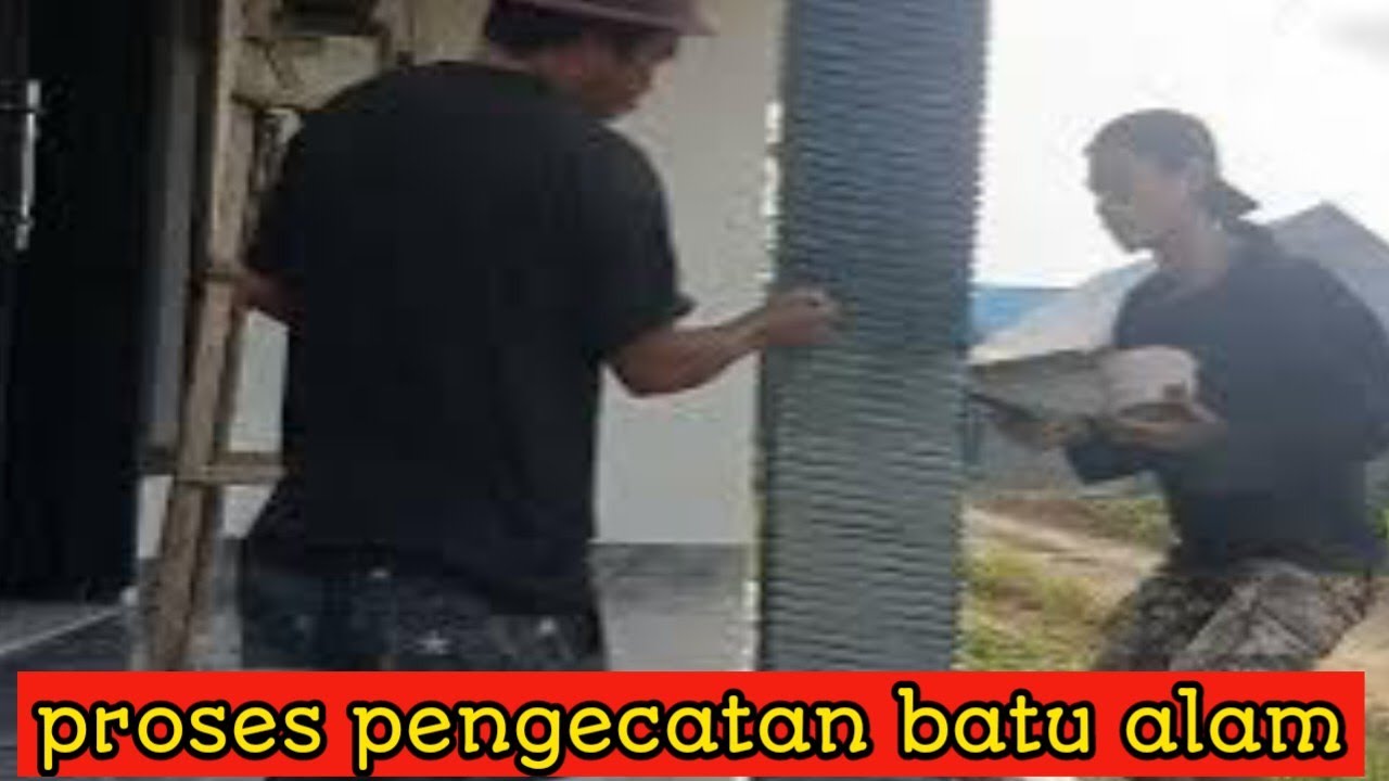 Cara mengecat batu alam yang benar@tukangbatuardan - YouTube