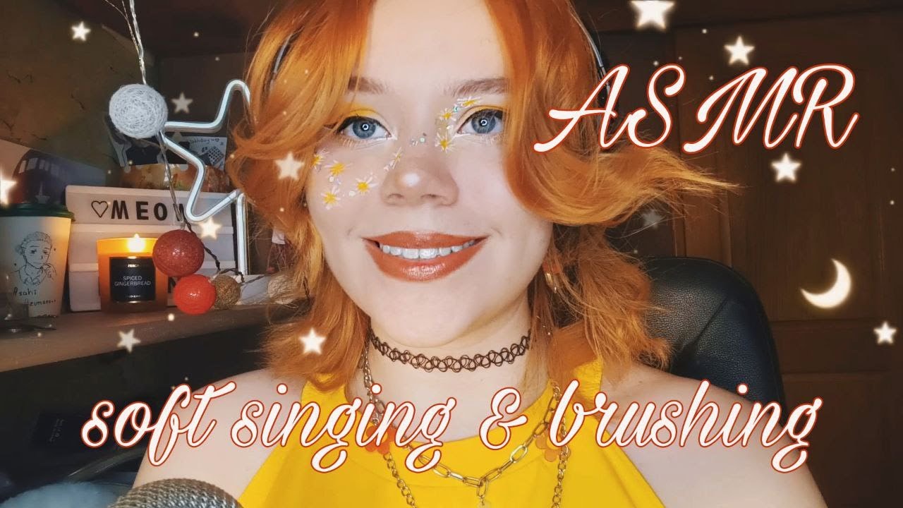 ASMR soft singing & mic brushing АСМР тихое пение и кисточки - YouTube