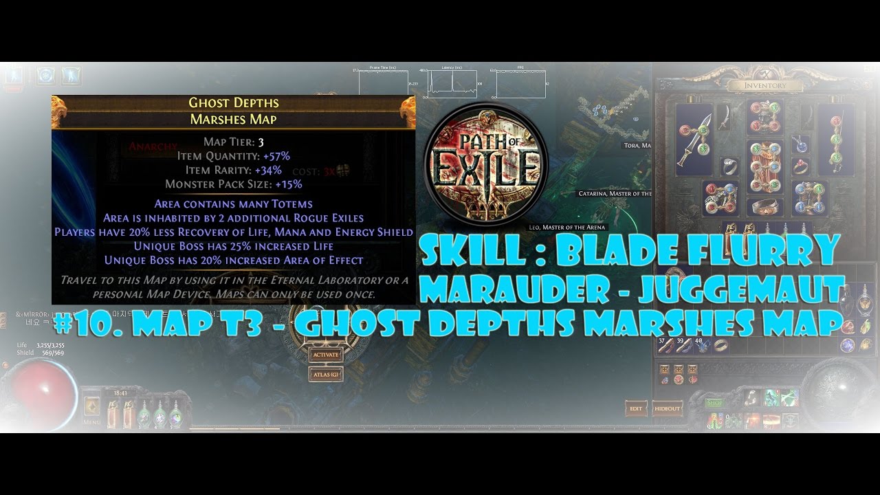 패스오브엑자일 Path of Exile (POE) : #10. MAP T3 - GHOST DEPTHS MARSHES MAP ...