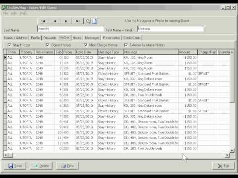 Smart Hotel Software Guest History - YouTube