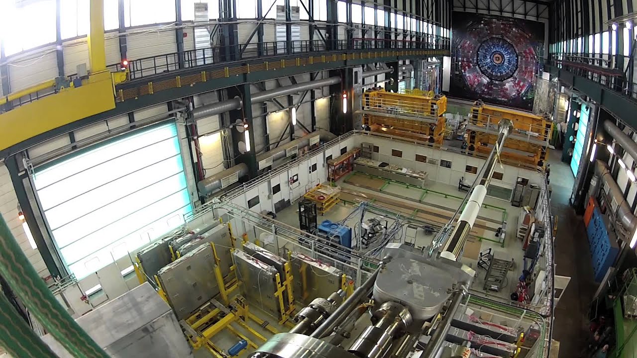Removal of a section of the CMS beam pipe - YouTube