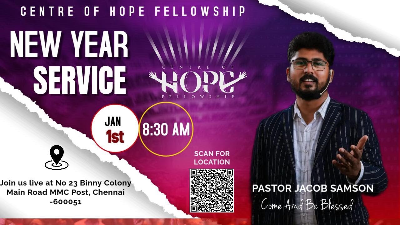 New Year Service |1 January 2025| Pastor Jacob Samson | Centre Of Hope ...