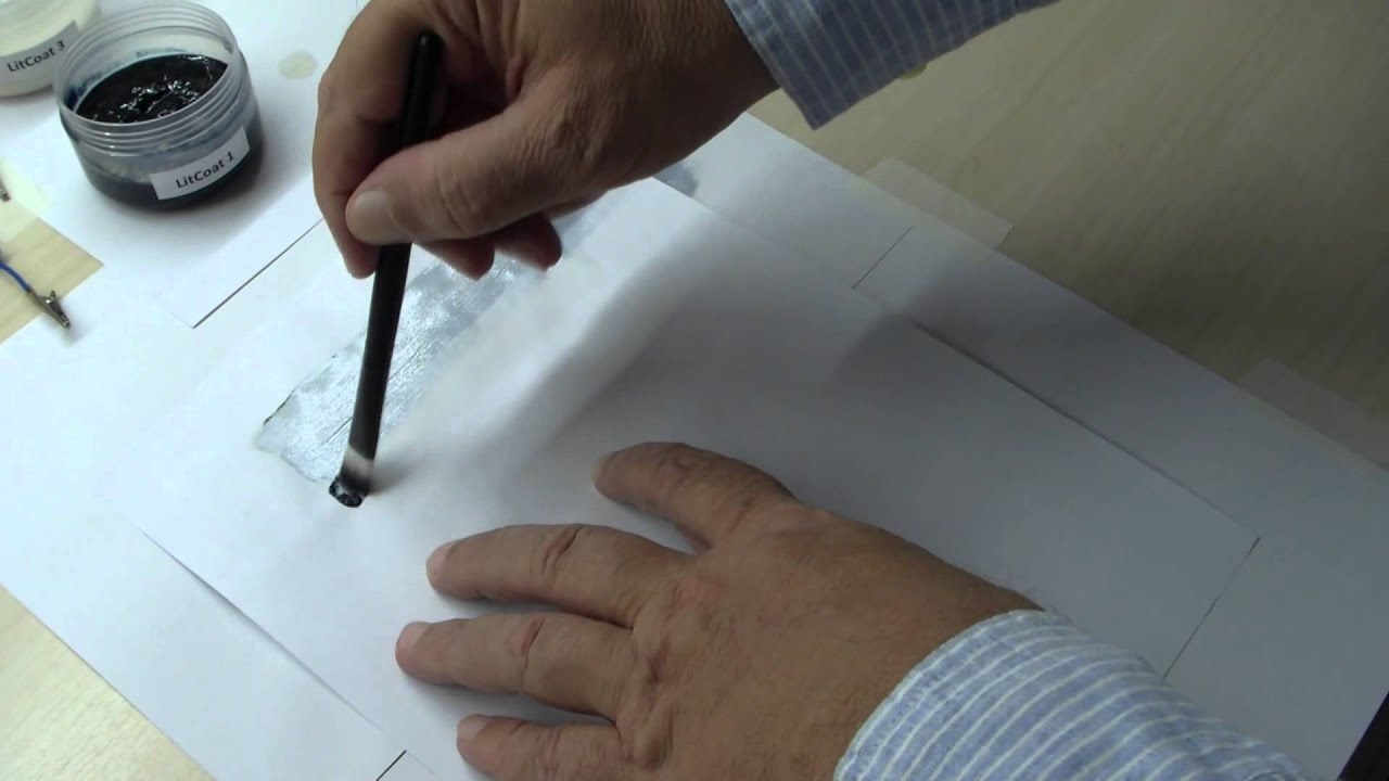 LitCoat multicomponent electroluminescent paint system layer 3 - YouTube