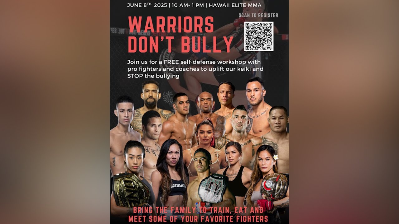 Hawaii MMA legends come together to help stop bullying - YouTube
