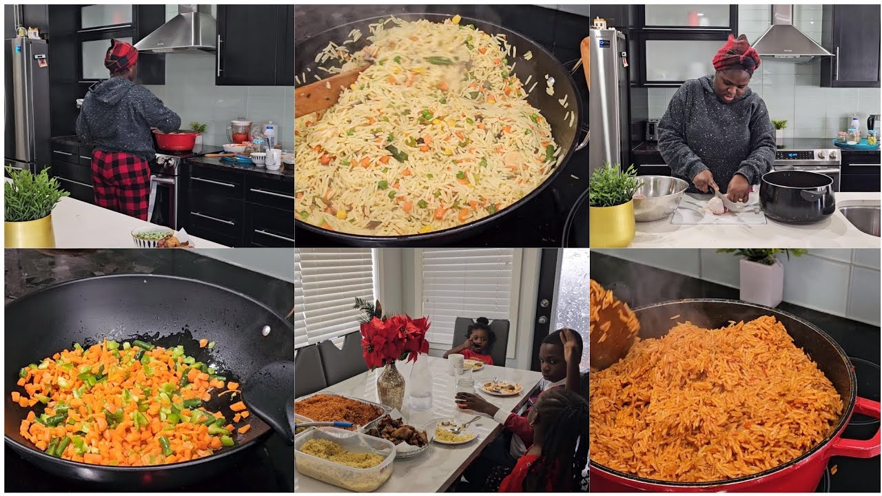 Vlogmas 2 🇨🇦 : Cook lunch With Me For My Family | how to cook Jollof ...