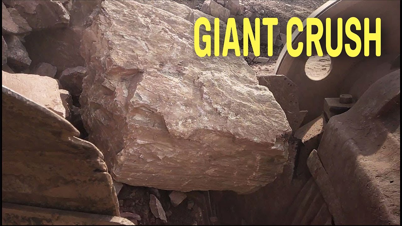 Super Giant powerful Stone crusher A Big Rock Crushing story videostone ...