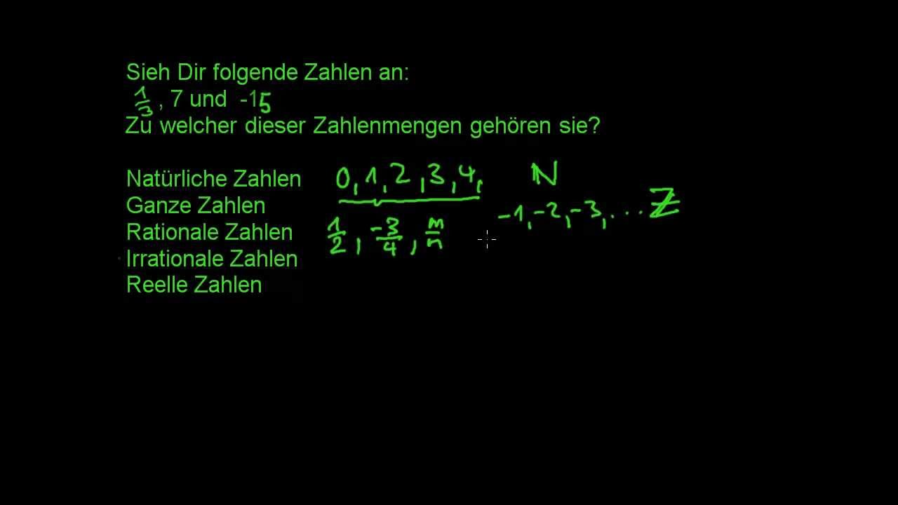 Zahlenmengen