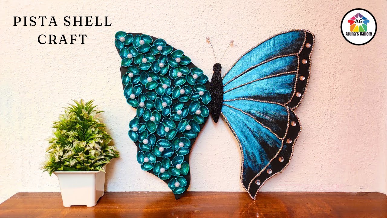 Pista shell craft idea | card board craft | pista shell decoration idea ...