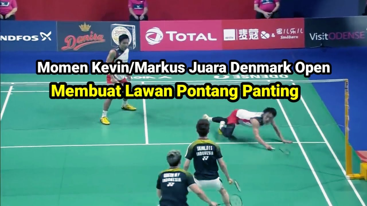 Moment Bulutangkis Saat Kevin/Markus Juara Denmark Open 2018 - YouTube