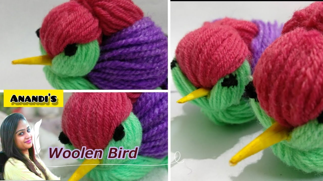 DIY Woolen Bird/wall hanging/home crafts/room decore - YouTube