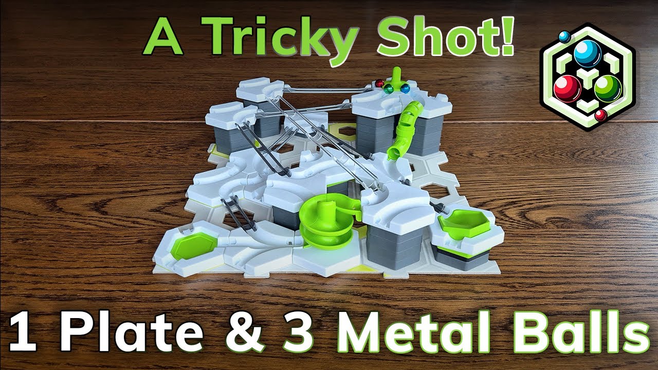 A tricky shot! 1 base plate, 3 metal balls GraviTrax track! No.20 - YouTube