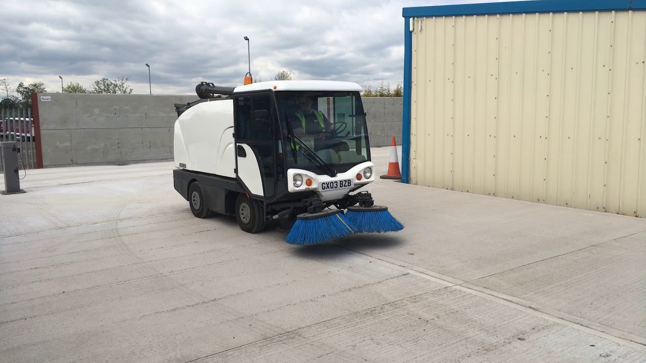 JOHNSTON COMPACT ROAD SWEEPER - YouTube