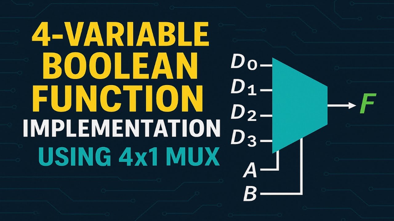 Implementation of four variable boolean function using 4X1 MUX - YouTube