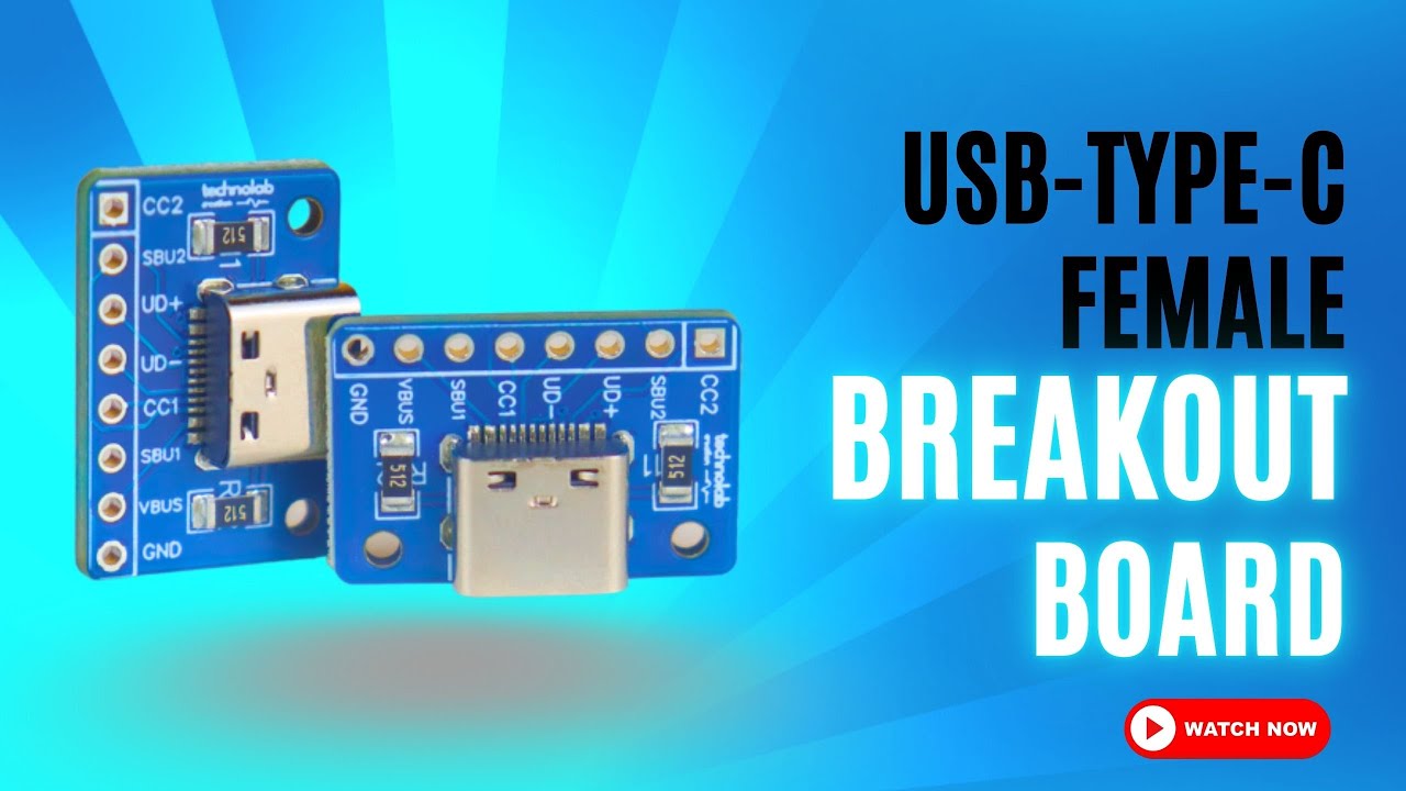 USB Type-C Breakout Board Explained | Power, Data, CC Pins & Schematic ...