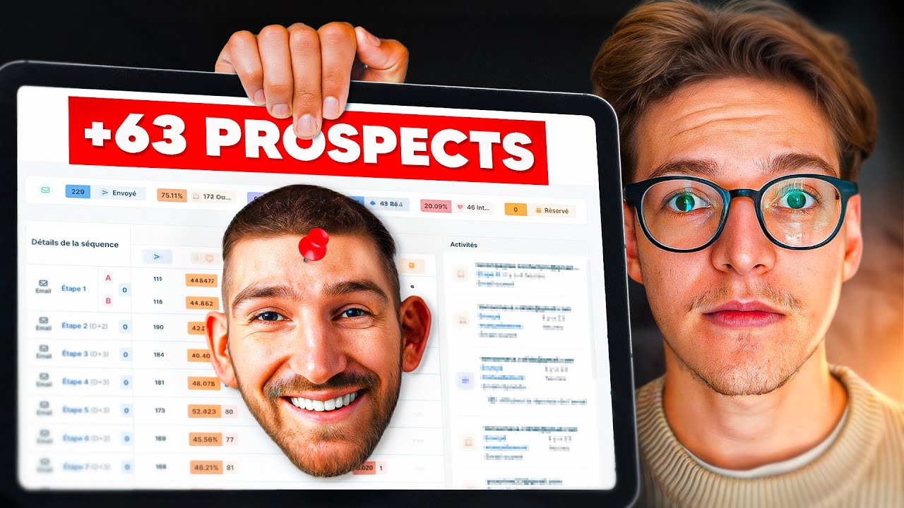 J’ai généré 63 prospects en 8 mails pour Benjamin Code (je montre tout ...