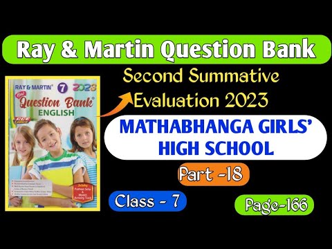 Class 7 Question Bank English 2023|Ray & Martin Question Bank 2nd Unit ...
