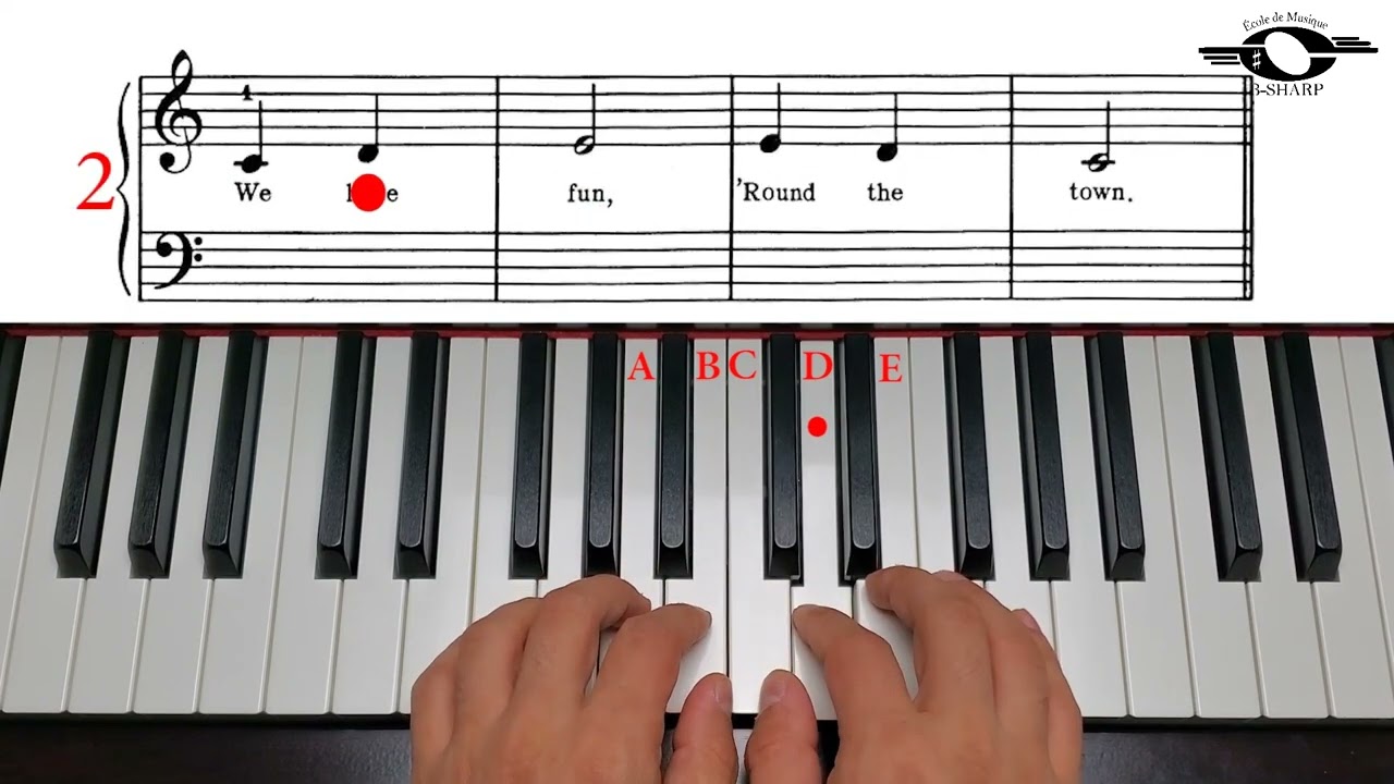 Marching Up and Down, Fast version, John Thompson`s easiest piano ...
