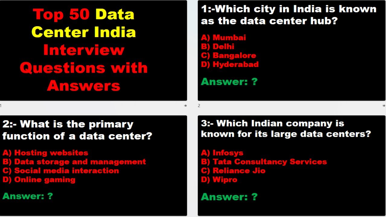 Top 50 Data Center Interview Questions with Answers Data Center # ...