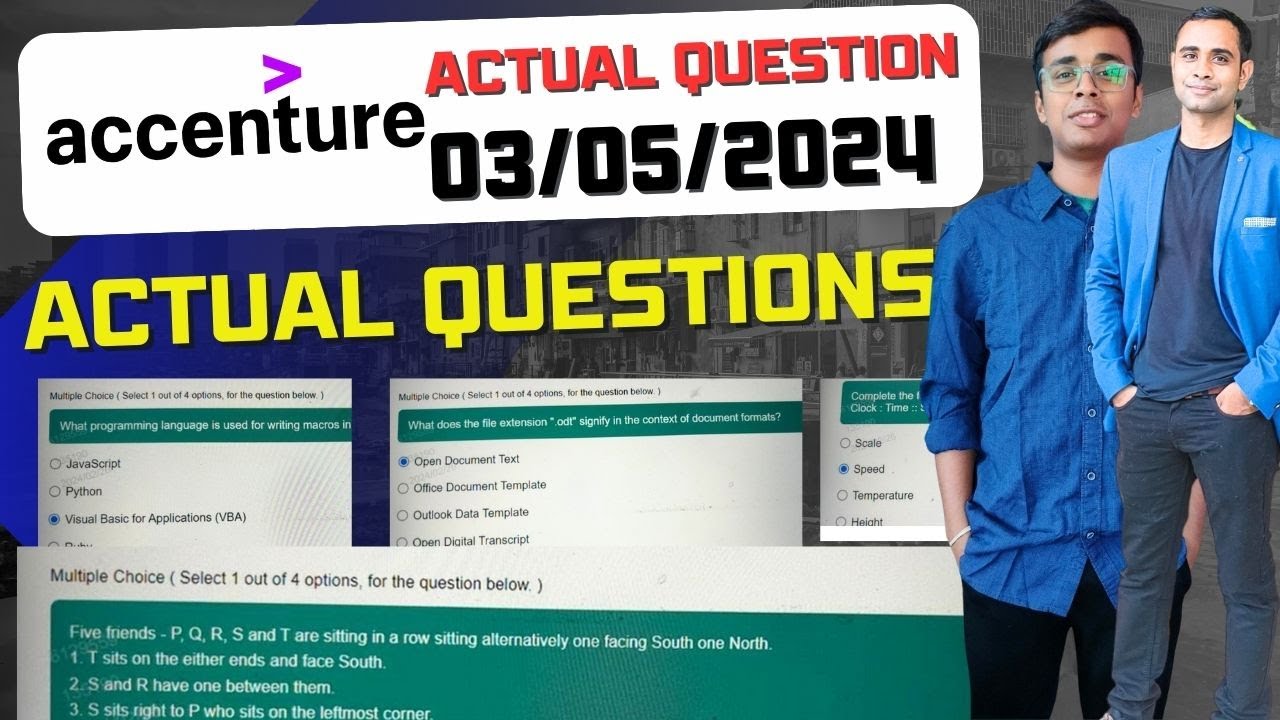 🔥Accenture 03/05/2024 Actual Questions Asked | Accenture Exact ...