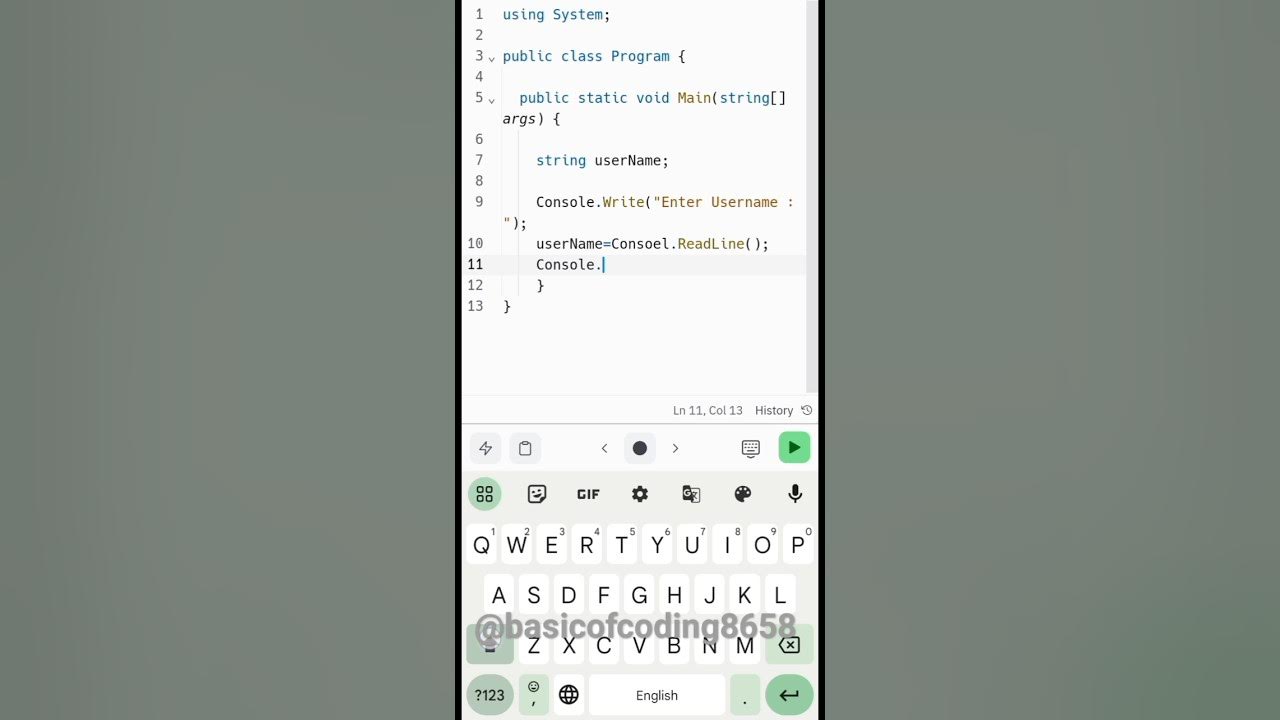 10 How To Get User Input In C ॥ Print Username With User Inputcsharpbasicofcodingcoding