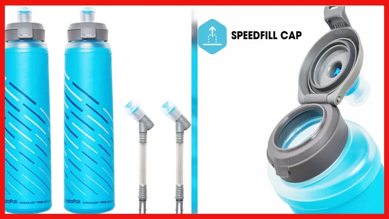 Hydrapak UltraFlask - Collapsible Soft Flask Water Bottle for Hydration ...