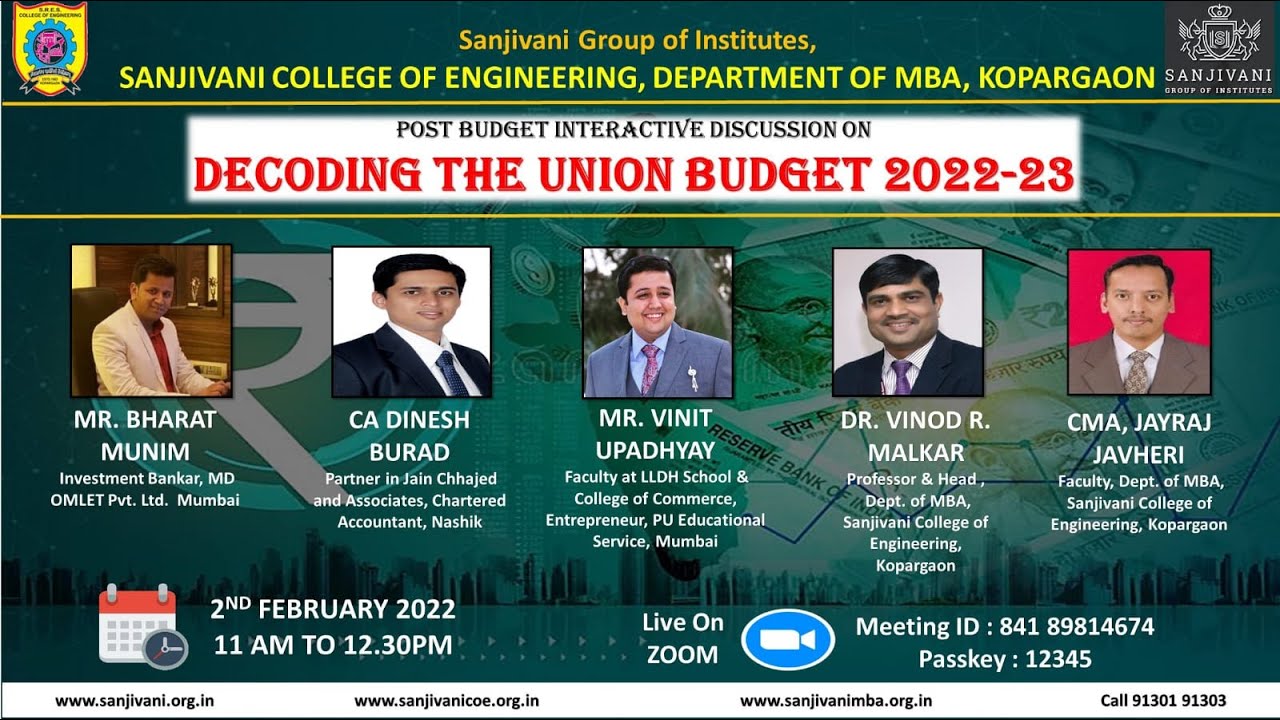 Post Budget-Decoding the Union Budget 2022-23 - YouTube